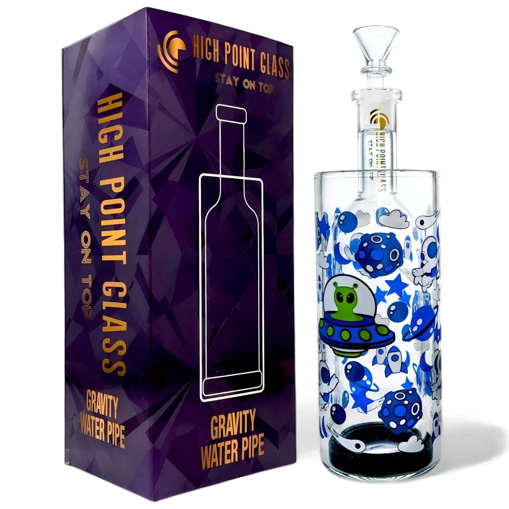 High Point Glass - 9.5" Cosmic Clouds Brewing Smoke w/ Gravity Water P ...