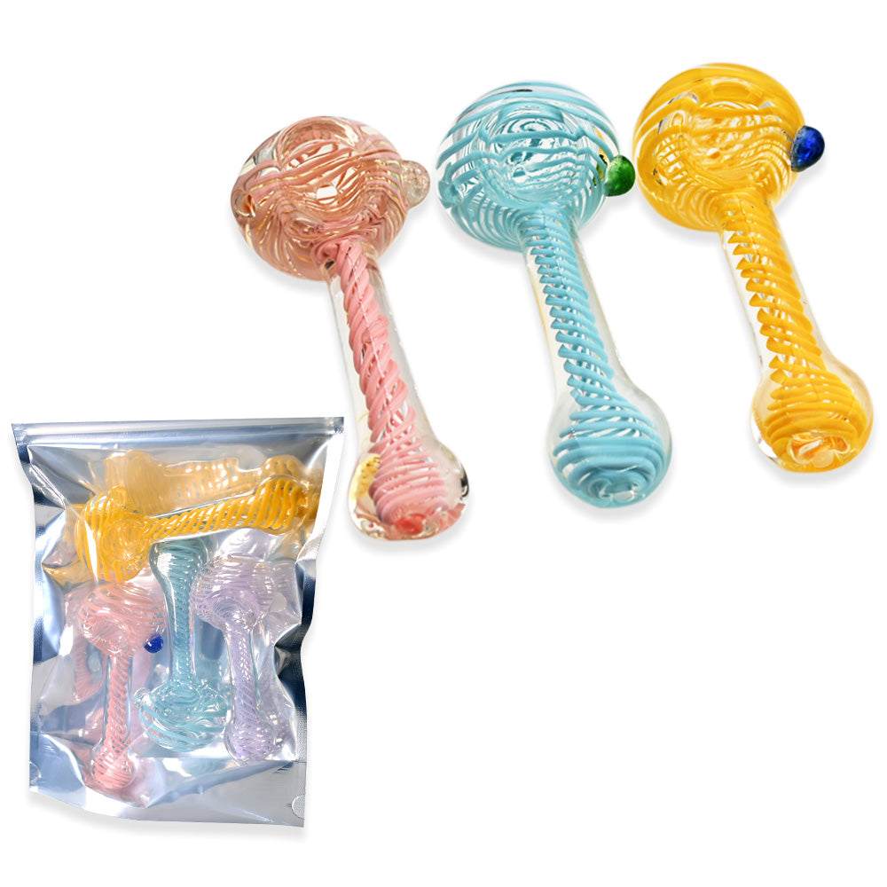 Hand Pipes - 4" Color Ciril - 4ct – Metro Smoke Wholesale