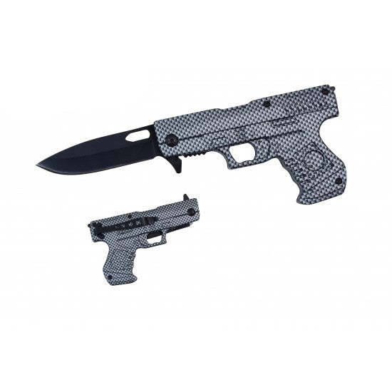 Razor Tactical - Silver Gun Shaped Premium Flip Knife – Metro Smoke ...